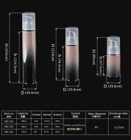 China 15ml 30ml 50ml Airless Pump Bottle Cosmetic Packaging with 0.25ml Dispense Rate - MC-212 Model for sale