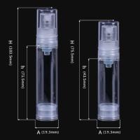 China 5ml 10ml Mini Airless Pump Bottle Refillable Cosmetic Travel Size PP Plastic for sale
