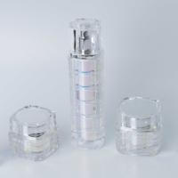 China MC-305 Acrylic Cosmetic Packaging Set with 10g-100ml Capacity Options and Spiral Lock Closure for sale