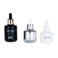 China Glass Dropper Bottle 30ml 50ml 60ml with Pump Cap for Cosmetics and Essential Oils (MC-608) for sale