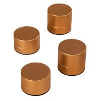 China 5g-10g Round Aluminum Tea Jar with Food-Grade PS Base - MC-802 Metal Container for Tea and Spices for sale