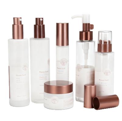 China Glass and PP Skin Care Packaging Bottles 30ml to 130ml with Spiral Lock and Custom Printing Options for sale