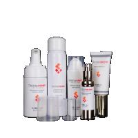 China PP PET Skin Care Bottles Set Combination 15ml 30ml 50ml 100ml with Spiral Lock and Custom Printing for sale