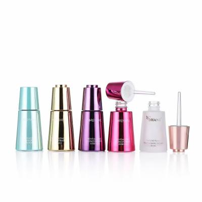 China 30ml Slant-Shoulder Glass Dropper Bottle with Pump Closure for Cosmetics and Essential Oils for sale