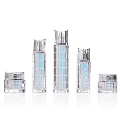China MC-305 Acrylic Cosmetic Packaging Set with 10g-100ml Capacity Options and Spiral Lock Closure for sale