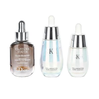 China 30ml 50ml Glass Dropper Bottles with Pump Cap - Premium Cosmetic & Essential Oil Packaging (MC-606) for sale