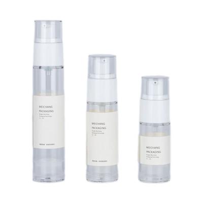 China PP Airless Pump Bottle 15ml 30ml 50ml with Child Resistant Reversible Cap for sale