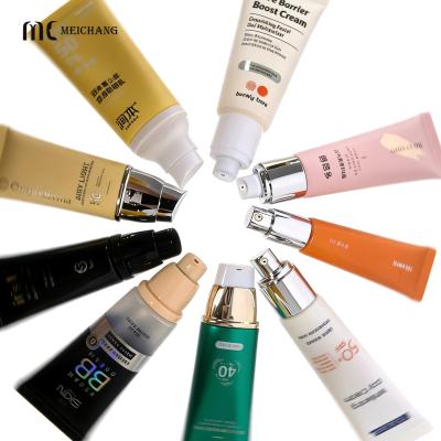 China Eco-Friendly Airless Cosmetic Tube with Pump 15ml to 50ml for Foundation Sunscreen Lip Balm for sale