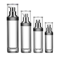 China 15ml 30ml 50ml Rotary Pump Acrylic Airless Bottle MC250 Leak Proof Skincare Packaging for sale