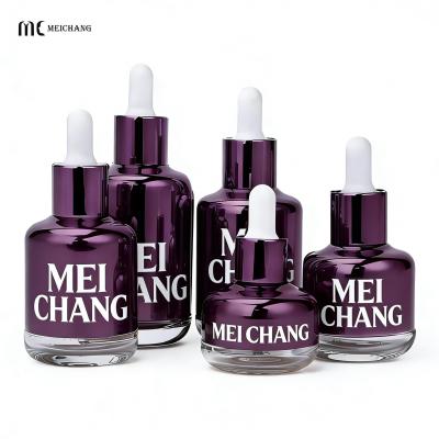 China FDA Certified Aluminum Sleeve Glass Dropper Bottle 10ml to 60ml for Skincare Serums and Oils for sale