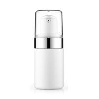 China PP Double-Lid Vacuum Airless Pump Bottle 30ml 50ml 80ml 100ml Child-Resistant Kids Skincare for sale