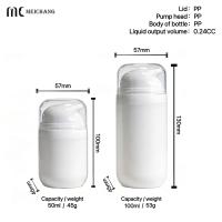 China 50ml 100ml BPA Free PP Oval Airless Bottle for Baby Skincare Leak Proof Packaging for sale