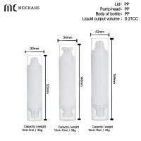 China 5ml+5ml 10ml+10ml 15ml+15ml Dual Chamber Airless Bottle for Lotion and Spray Custom Packaging for sale