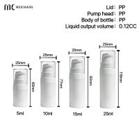 China Small Capacity Airless Pump Bottle 5ml 10ml 15ml 25ml for Premium Gift Samples Customizable Logo Color for sale