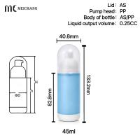 China 45ml Thick-Wall AS Airless Pump Bottle Leak-Proof Vacuum Packaging for Medical Aesthetic Serums for sale