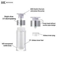 China Double Layer Acrylic Airless Pump Bottle 15ml 30ml 50ml Vacuum Fresh Lock Technology Leak Proof Skincare Packaging for sale
