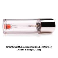 China Electroplated Gradient Visible Window Double-Layer Vacuum Airless Pump Bottle 15ml 30ml 40ml 50ml for sale
