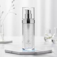 China Double Layer Acrylic Airless Pump Bottle 15ml 30ml 50ml Vacuum Fresh Lock Technology Leak Proof Skincare Packaging for sale