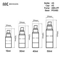 China 15ml-50ml Multi-Chamber Anti-Mixing Airless Pump Bottle with 0.25ml Precision Dosage Control for sale