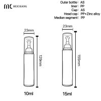 China 10ml 15ml Double Layer Ceramic Tip Airless Bottle for Eye Cream Essence MC-275 for sale