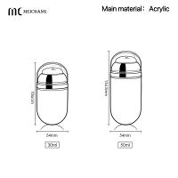 China 30ml 50ml Elliptical Acrylic Airless Pump Bottle for Makeup Packaging MC278 for sale