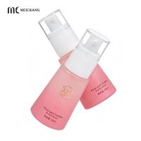 China 30ml 2-in-1 Pump and Brush Glass Cosmetic Bottle for Lip Cheek Makeup Precision Dosage Control for sale