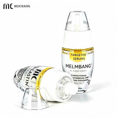 China 30ml 3ml Airless Dual Chamber Bottle for Vitamin C Serum Powder Liquid Separation PETG for sale