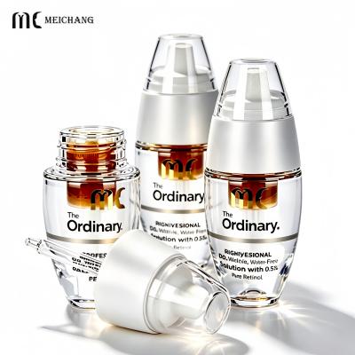 China PETG 30ml+3ml Powder-Liquid Separation Vacuum Dual Chamber Bottle for Retinol Anti-Wrinkle Serum for sale
