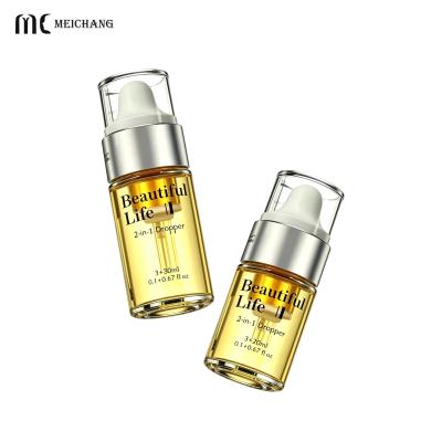 China 30ml+3ml 20ml+3ml Dual Chamber Airless Bottle for Fragrance Body Oil Oil Hydration Essence Separation for sale