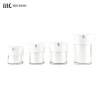 China 15g-100g Double-Wall Airless Press Cream Jar Airless Vacuum Chamber for Organic Skincare Active Ingredients for sale