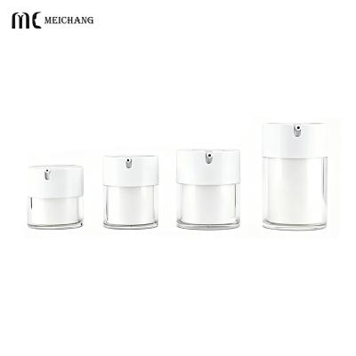 China 15g-100g Double-Wall Airless Press Cream Jar Airless Vacuum Chamber for Organic Skincare Active Ingredients for sale