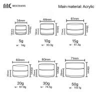 China Custom Luxury Double Wall Acrylic Neck Cream Jar 5G-50G High Transparency Light-Proof Cosmetic Packaging for sale
