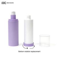 China 50ml 80ml 100ml PCR Refillable Airless Bottle with Bottom-Twist Cartridge for Active Serum Packaging for sale