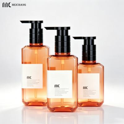 China 200ml/250ml/300ml Square Eco-Friendly PET Shampoo & Body Wash Pump Bottle with FDA-Compliant OEM Packaging（MC-436） for sale