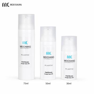 China 30ml 50ml 75ml Refillable PP Airless Lotion Pump Bottle for Eye Cream and Skincare Packaging(MC-228) for sale