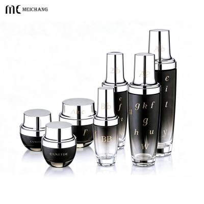 China Premium Glass Skincare Packaging Set with Optional Amber Light-Blocking Cream Jar & Serum Bottle Collection(MC-314) for sale