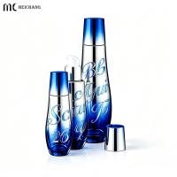 China Chinese Style Embossed Glass Skincare Packaging Set with Gradient Finish , Custom Serum Bottle , Lotion Bottle & Cream Jar(MC-315) for sale