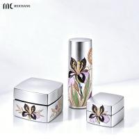 China 30g/50g/30ml/50ml/120ml Luxury Frosted Square Glass Skincare Packaging Set Custom Lotion Bottle & Cream Jar OEM/ODM Cosmetic Packaging(MC-318) for sale