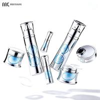 China 30g/50g/30ml/100ml/120ml Slim Waist Curved Glass Skincare Packaging Set , Luxury Cream & Serum Bottle Set with UV Light-Proof Glass and Custom Logo(MC-319) for sale