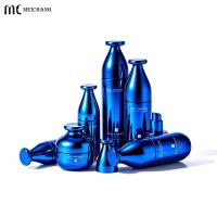 China Patented Luxury Glass Cosmetic Packaging Set with Metallic Finish and Complete Skincare Matrix for sale