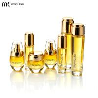 China 30g/50g/30ml/50ml/90ml/110ml Premium Glass Skincare Packaging Set with Creative Caps Multi-Size Glass Bottles & Cream Jars(MC-326) for sale