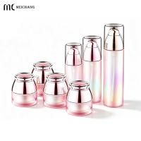 China 30g/50g/40ml/80ml/100ml Luxury Vacuum Metallized Light-Barrier Glass Skincare Packaging Set with Lotion Pump Bottle & Cream Jar (MC-328) for sale