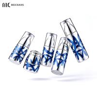 China 30g/50g/40ml/80ml/100ml Luxury Vacuum Metallized Light-Barrier Glass Skincare Packaging Set with Lotion Pump Bottle & Cream Jar (MC-328) for sale
