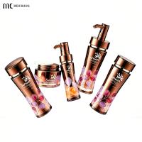 China 30g/50g/40ml/100ml/120ml Curved Waist Glass Skincare Packaging Set(MC-331) for sale
