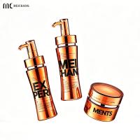 China 30g/50g/40ml/100ml/120ml Curved Waist Glass Skincare Packaging Set(MC-331) for sale