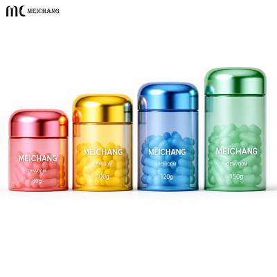 China 2oz 3oz 4oz 5oz Custom Color Translucent PET Supplement Bottle with Screw Cap, Refillable Capsule & Vitamin Container(MC-P-561) for sale