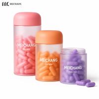 China 2oz 3oz 4oz 5oz Custom Color Translucent PET Supplement Bottle with Screw Cap, Refillable Capsule & Vitamin Container(MC-P-561) for sale