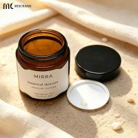 China 5g 10g 20g 30g 50g 100g 200g Natural Body Butter Glass Jar with Bamboo Lid – Frosted Amber & Clear Glass Cosmetic Jar for Body Butter(MC-G-566) for sale