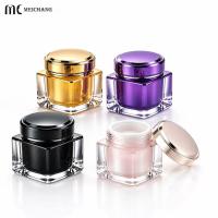 China 50g Double-Wall Crystal-Effect Square Cream Jar for Premium Skincare Packaging(MC-Y-570) for sale