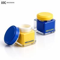 China 50g Double-Wall Crystal-Effect Square Cream Jar for Premium Skincare Packaging(MC-Y-570) for sale